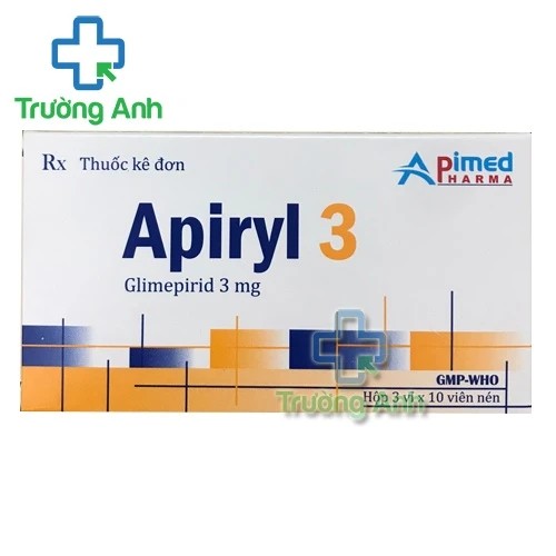 Apiryl 3 - Thuốc điều trị đường huyết của Apimed